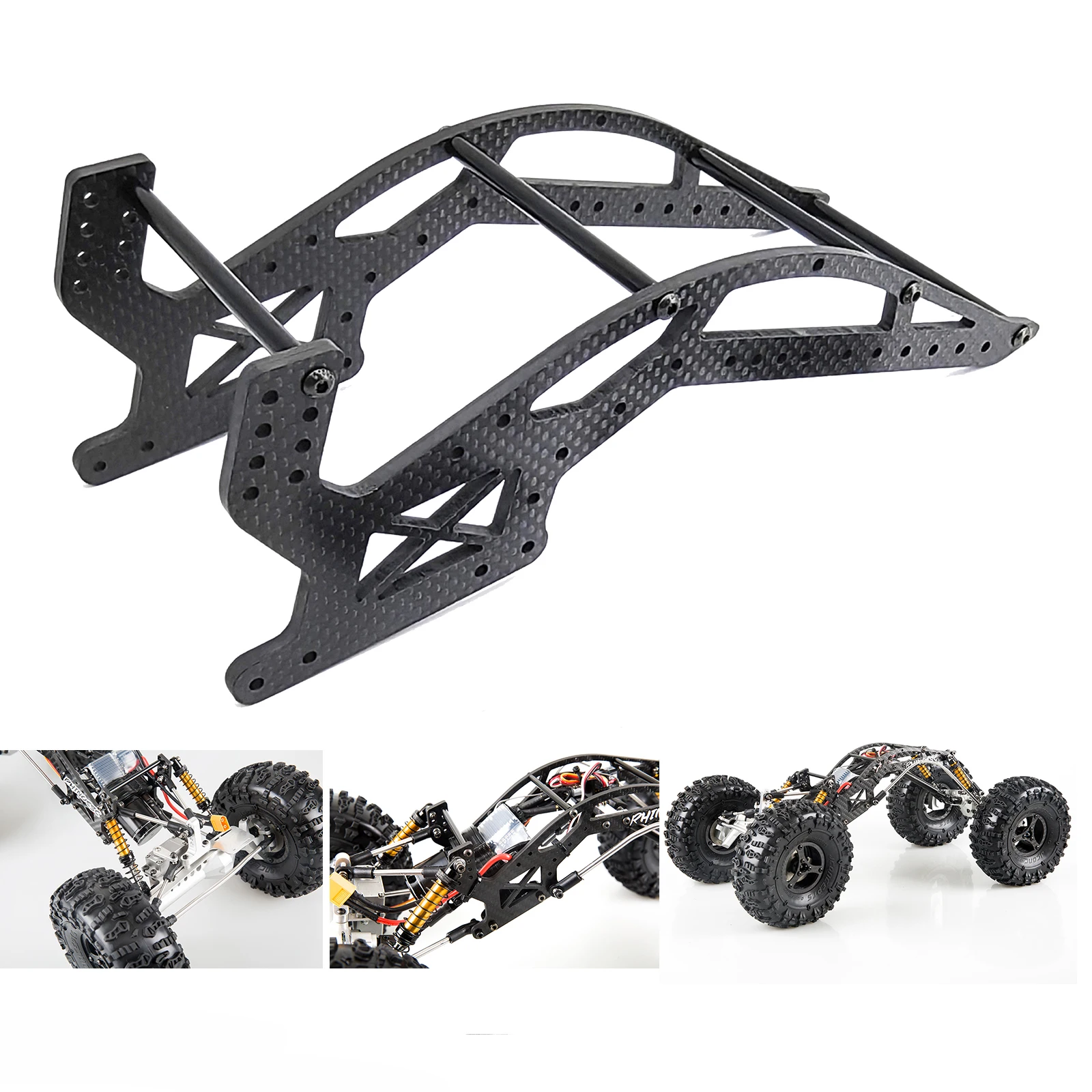 Rhino-Carbon-Fiber-Crawler-Chassis-RC-Drive-Shaft-Axle-Holder-Frame ...