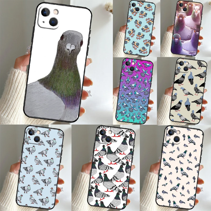 The Pigeons Phone Case For iPhone 11 12 13 14 15 16 Pro Max Mini X XS ...