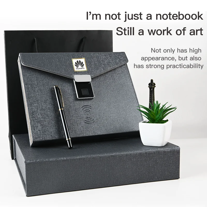 Custom-High-Tech-Office-Products-A5-Diary-Smart-Power-Bank-Notebook ...