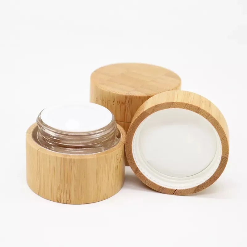 Frascos de muestra de crema de concha de bambú rellenables, 100 piezas ...