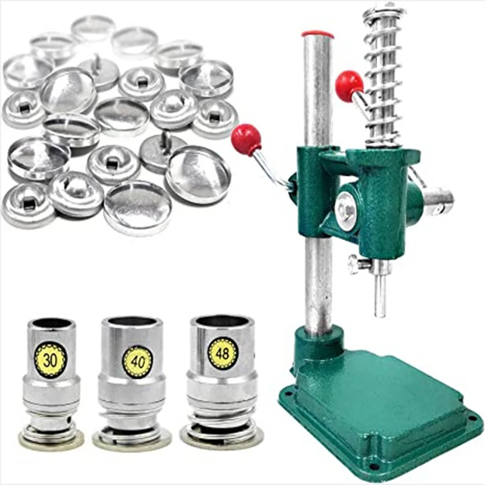 16L-50L Round Fabric Aluminum Covered Cloth Button Press Die Assembly ...