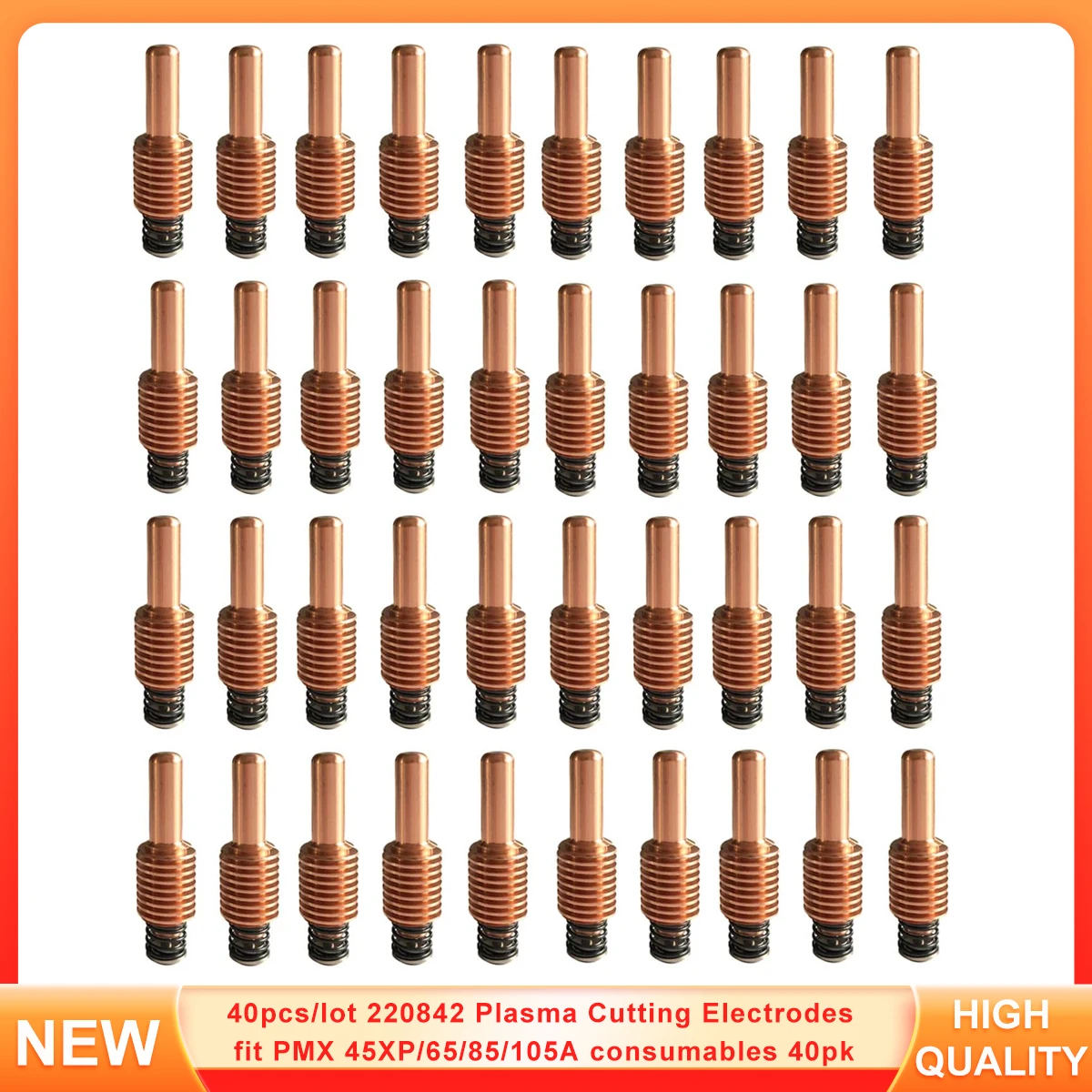 40pcs-220842-Plasma-Cutting-Electrodes-fit-PMX-45XP-65-85-105A ...
