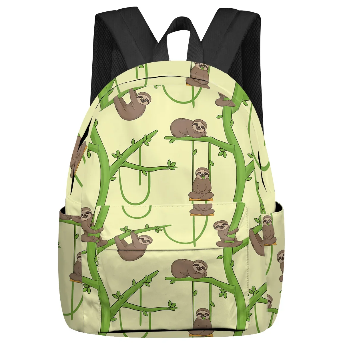 Cartoon-Sloth-Tree-Branch-Large-Capacity-Bookbag-Travel-Backpacks ...