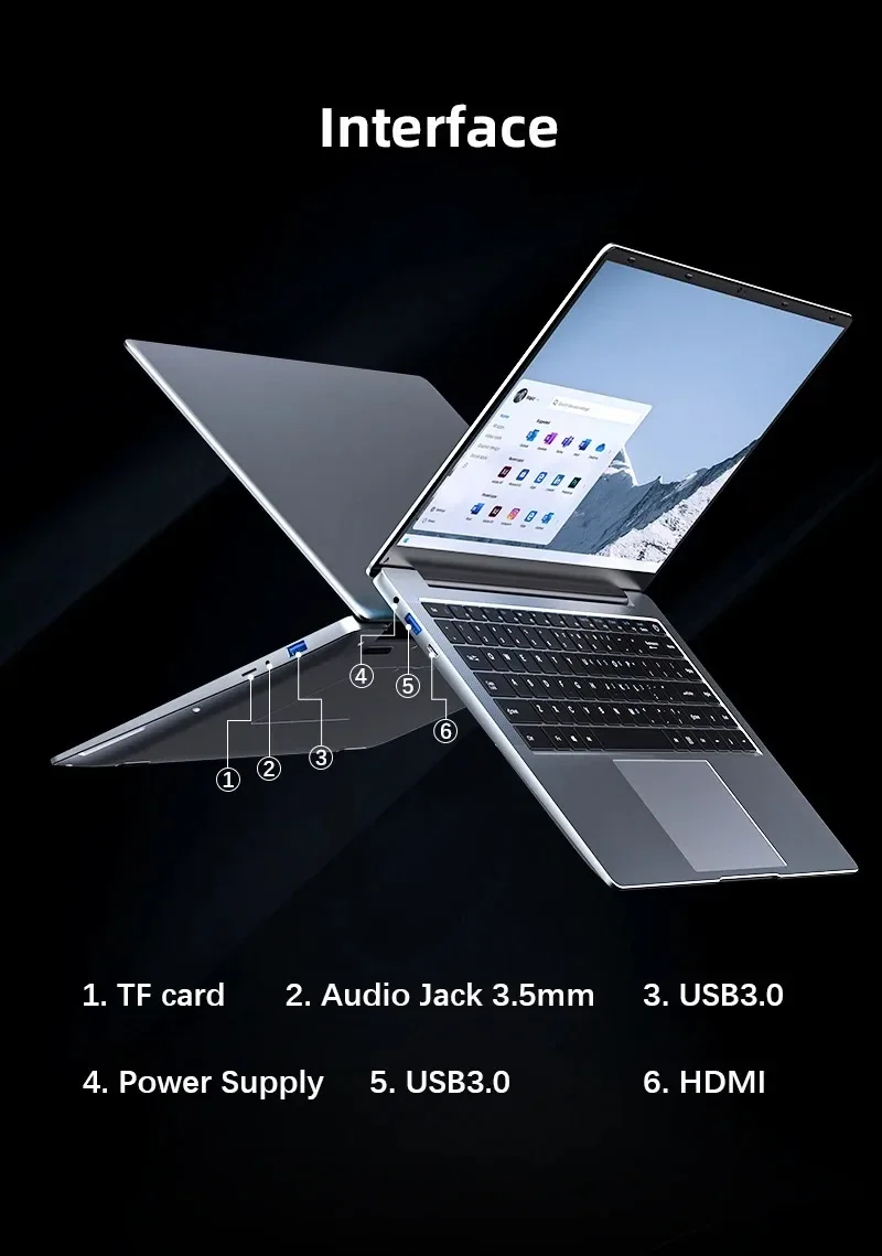 2024 Laptop Windows 11 Pro Ultra Thin and Ultra Light Notebook Computer ...