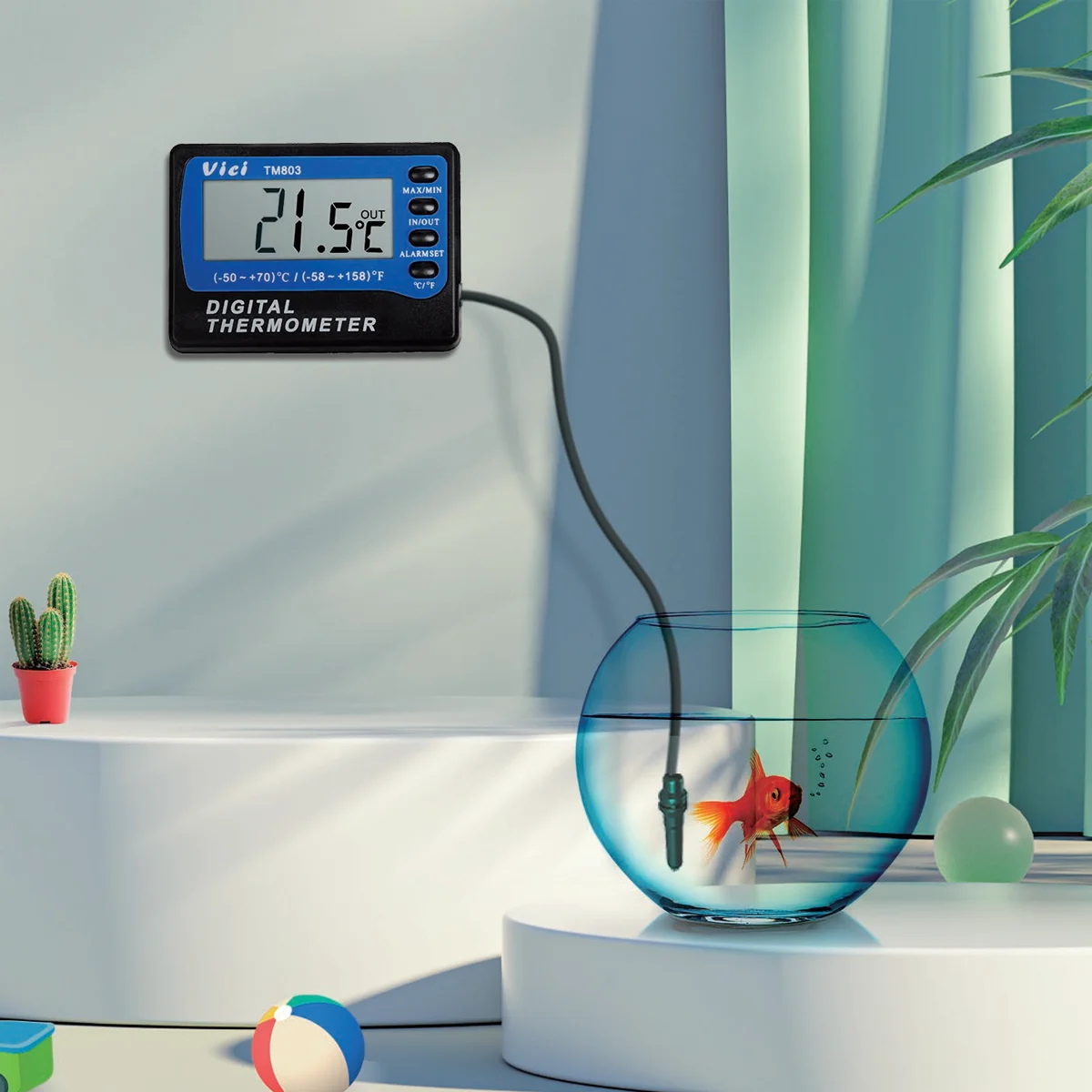 Fish Tank Digital Aquarium Thermometer Temperature Water Meter Aquarium ...