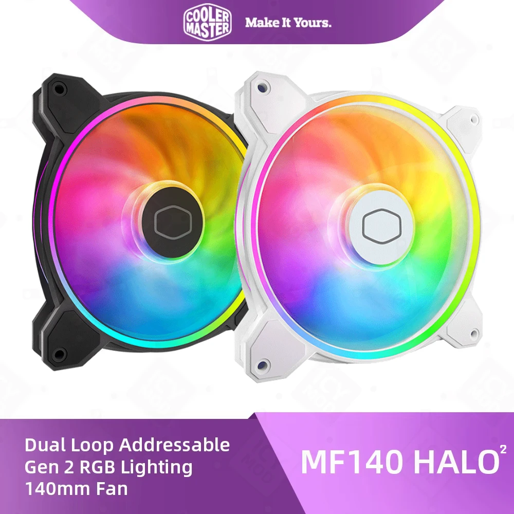 Cooler Master ARGB Light Case Fan PWM Chassis Fan Liquid Cooler Loop ...