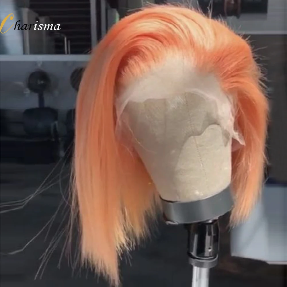 Charisma Synthetic Lace Front Wig Short Bob Style Wigs For Women Pink ...