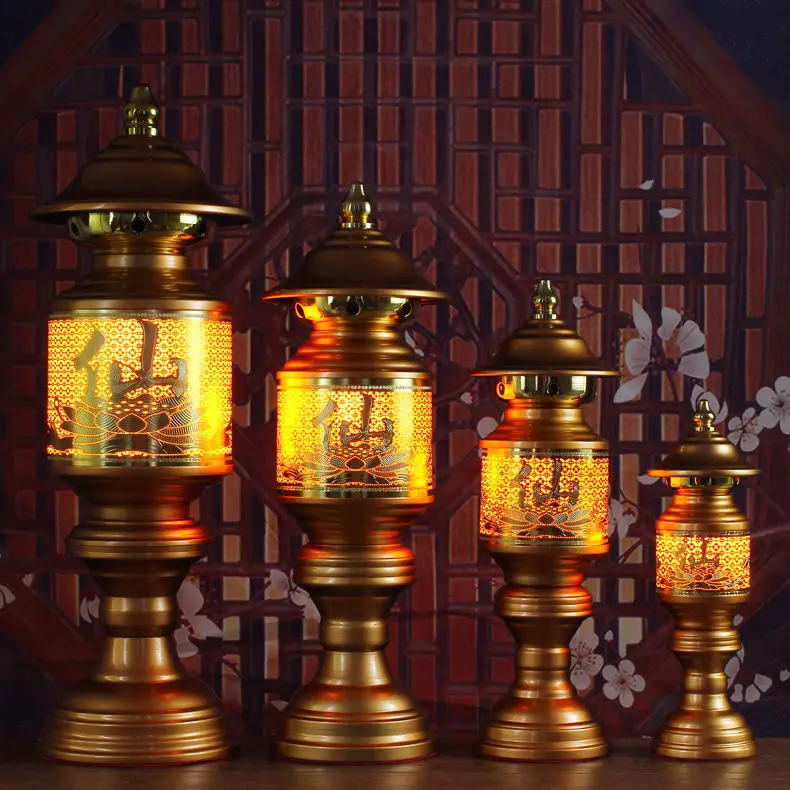 1-Pair-Led-Buddha-Changming-Tangkou-Taoist-Buddhist-Altar-for-Lamp ...