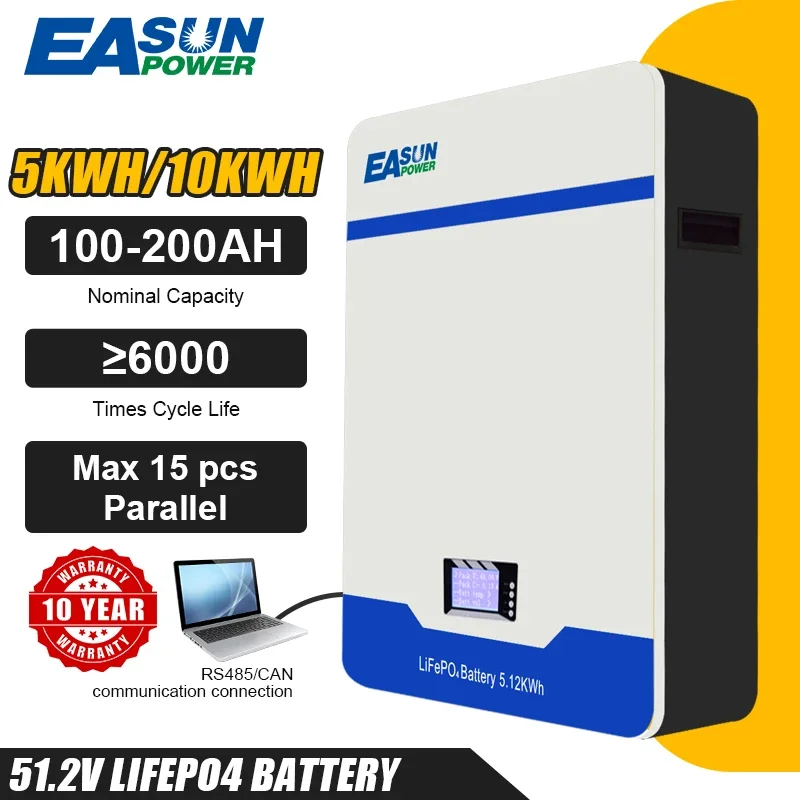 EASUN-Lifepo4-Lithium-Iron-Battery-Pack-10KWH-Lithium-Iron-Battery ...