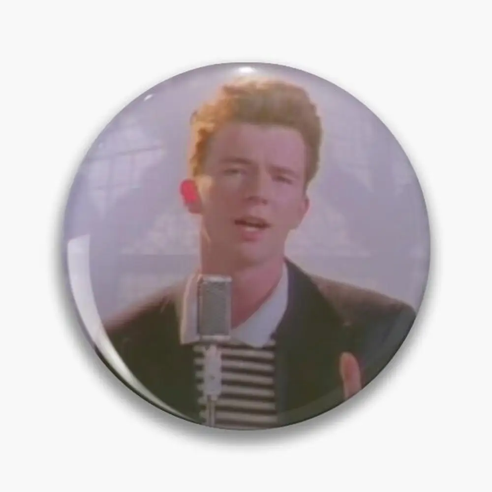 Never-Gonna-Give-You-Up-meme-Rick-Astley-Pin-Buttons-Brooches-Jewelry ...