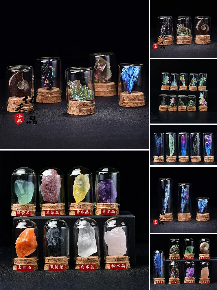 Natural crystal ore specimen decoration mineral crystal collection ...