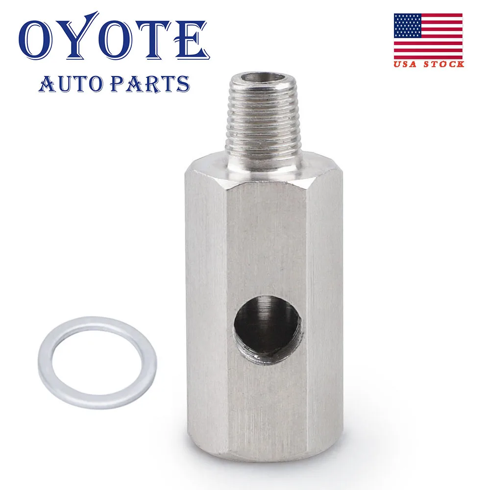 OYOTE-New-Stainless-Steel-1-8-BSPT-Oil-Pressure-Sensor-Adapter-For-1-8 ...