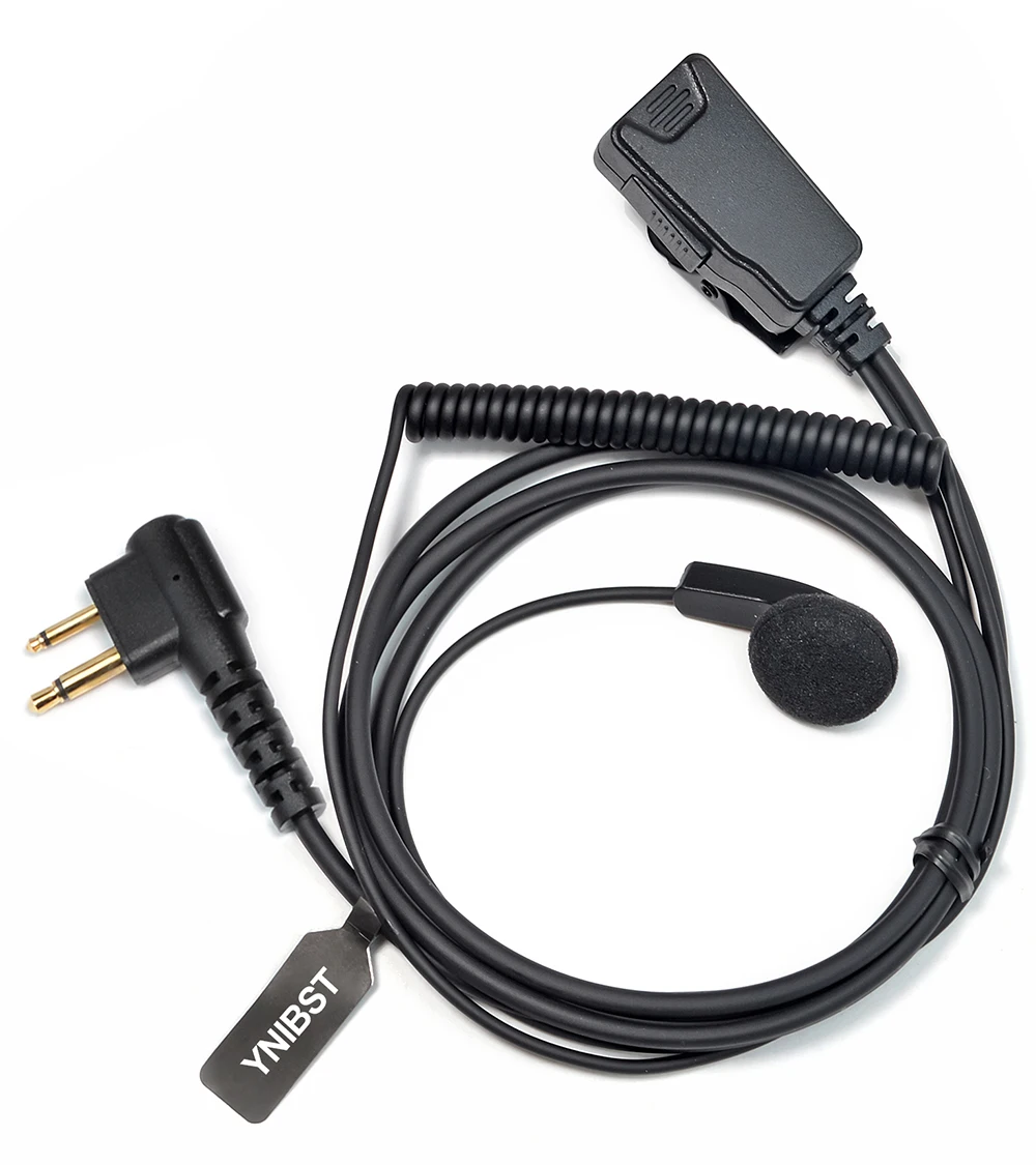 2Pin-2-Way-Radio-Earpiece-with-Mic-Large-PTT-Headset-for-Motorola-CP040 ...