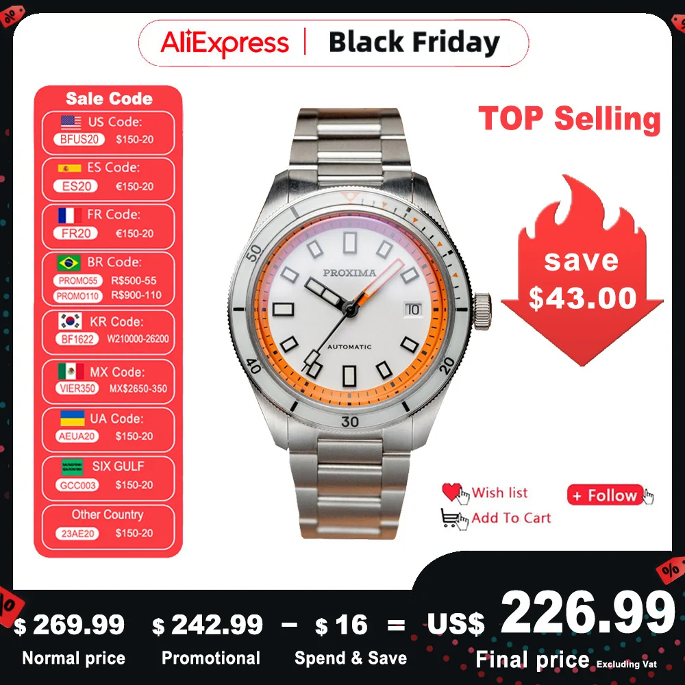 Proxima-PX1703-Luxury-Diver-Watch-Business-Waterproof-Male-Clock-PT5000 ...