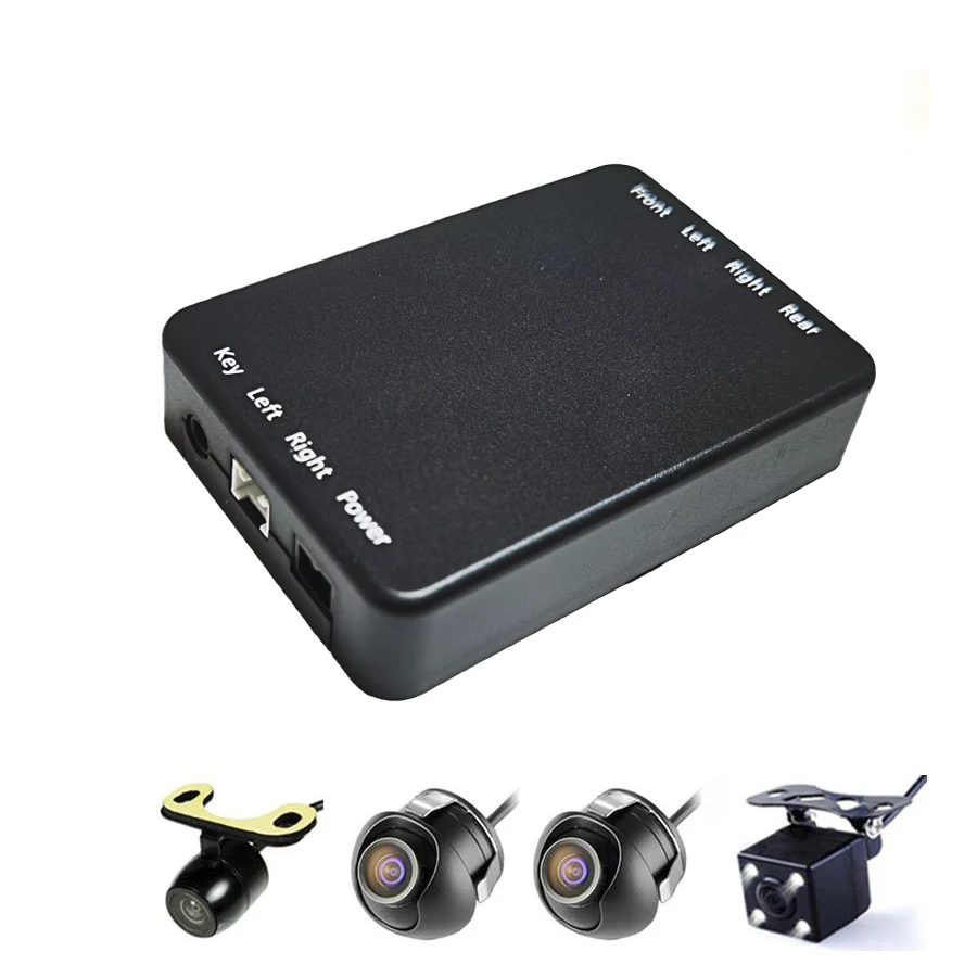 AHD CVBS Car Multiple Cameras Image Switch Control Box 2/4 Cameras for ...
