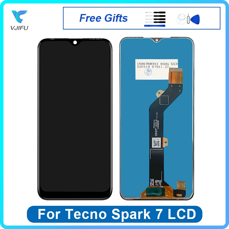 Original 6.52" For TECNO Spark 7 LCD Display KF6J KF6N KF6K KF6H Touch ...