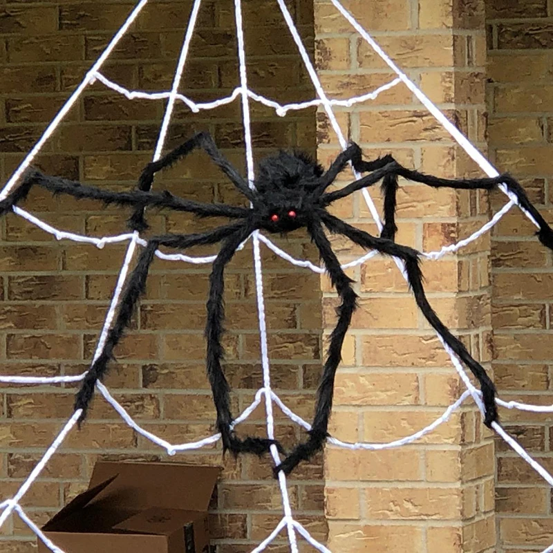 Giant-Spider-Halloween-Decorations-Outdoor-Poseable-Plush-Spider-Horror ...