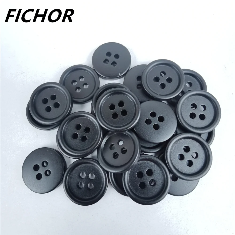 30-50pcs-15mm-4-Hole-Solid-Color-Resin-Sewing-Buttons-For-Men-Clothes ...
