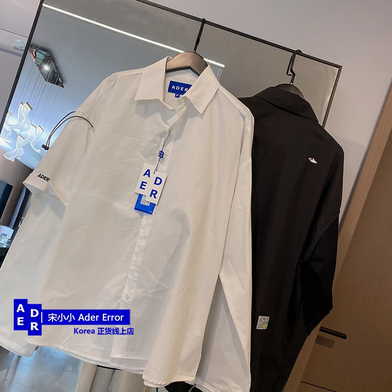 정품 Ader Error 셔츠 봄 패션 브랜드 느슨한 불규칙한 긴 소매, 남녀 커플 코튼 옷깃 셔츠| | - AliExpress
