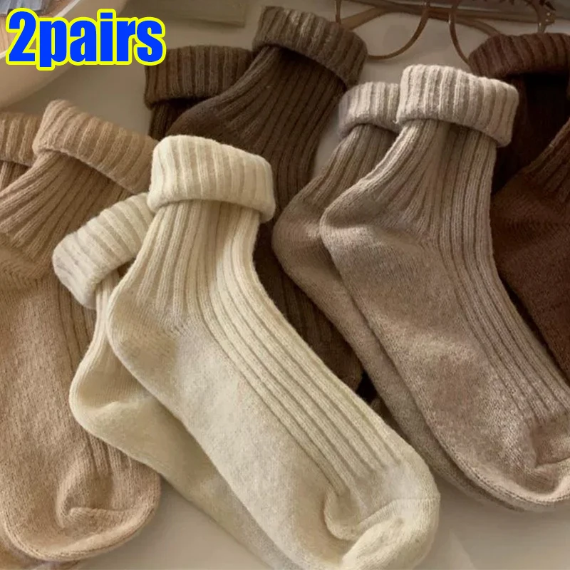 1-2pairs-Winter-Thicker-Cashmere-Wool-Socks-for-Women-Socks-Casual ...