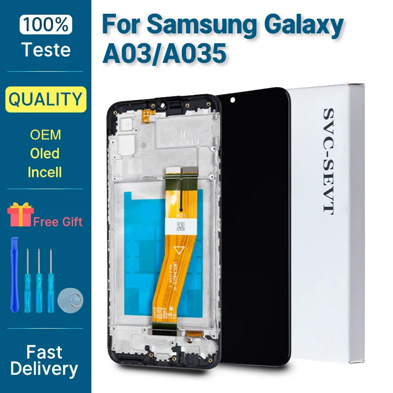 100-probado-LCD-para-Samsung-Galaxy-A03-pantalla-t-ctil-digitalizador ...