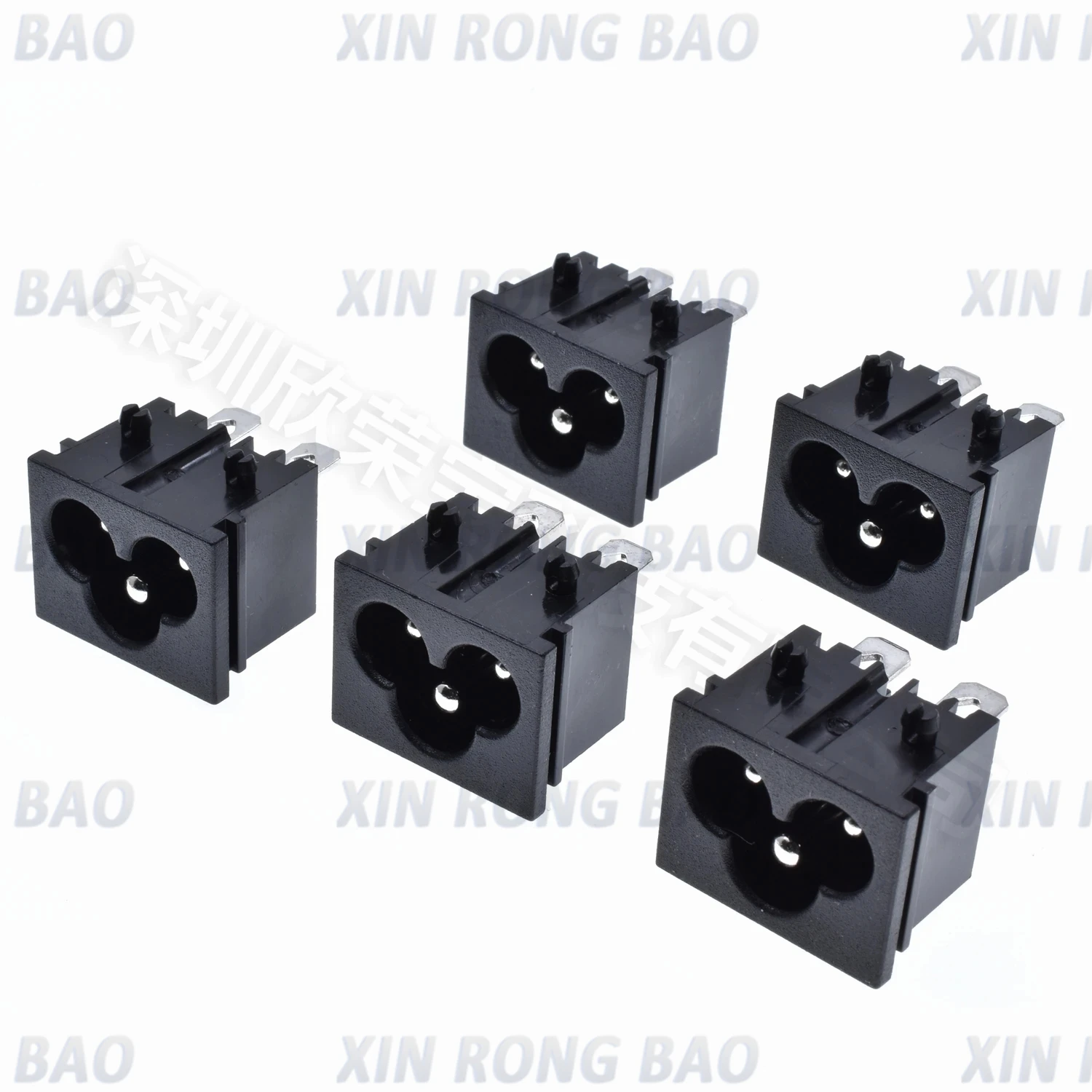 AC 4.8mm 3 pin voltage AC IEC 320 C6 male power socket connector 3pin ...