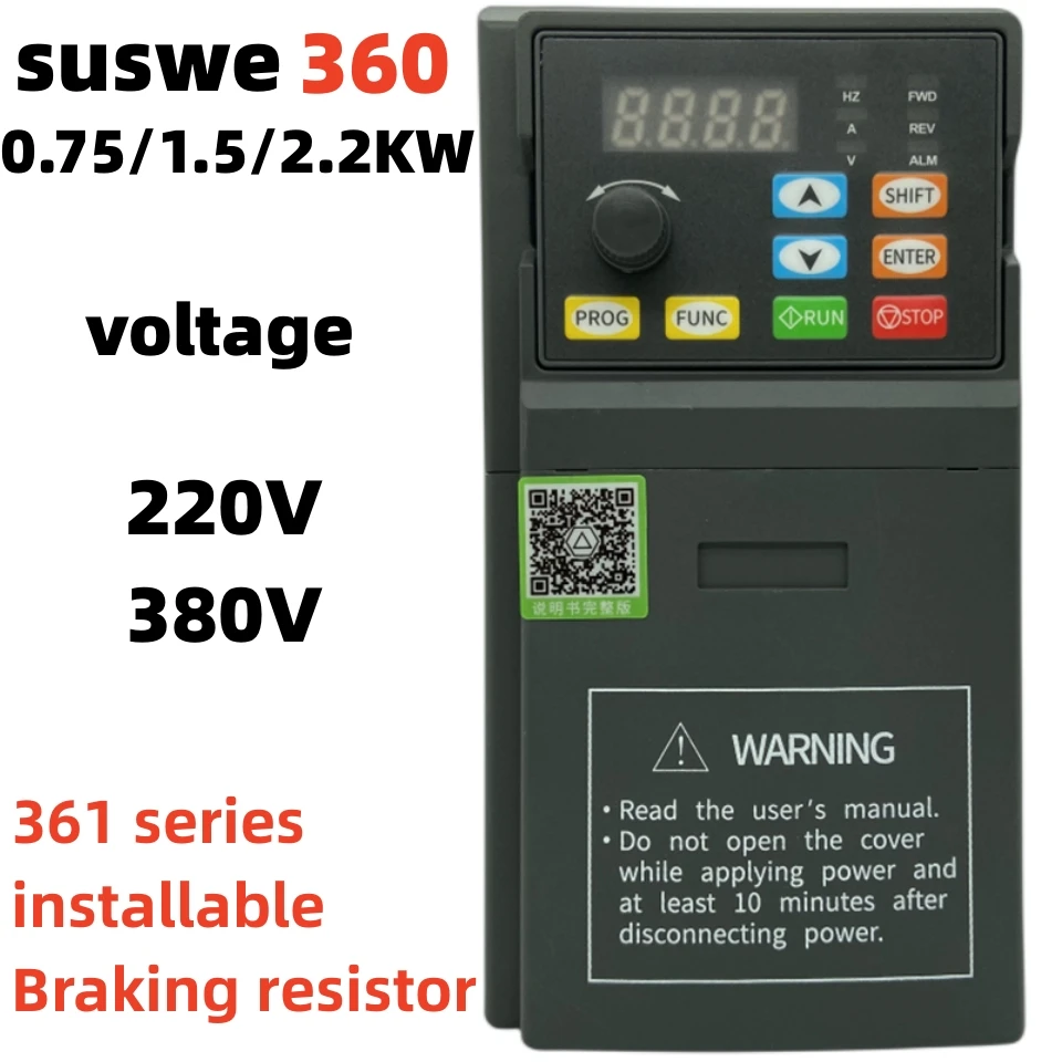 VFD Inverter VFD 0.75KW1.5KW2.2KW Frequency Inverter 1P 3P 220V 380V ...