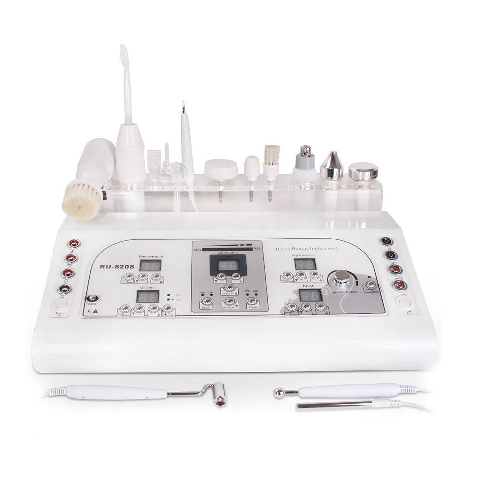 Factory-Price-8-In-1-Cautery-Ultrasonic-Vacuum-Spray-Galvanic-Face ...