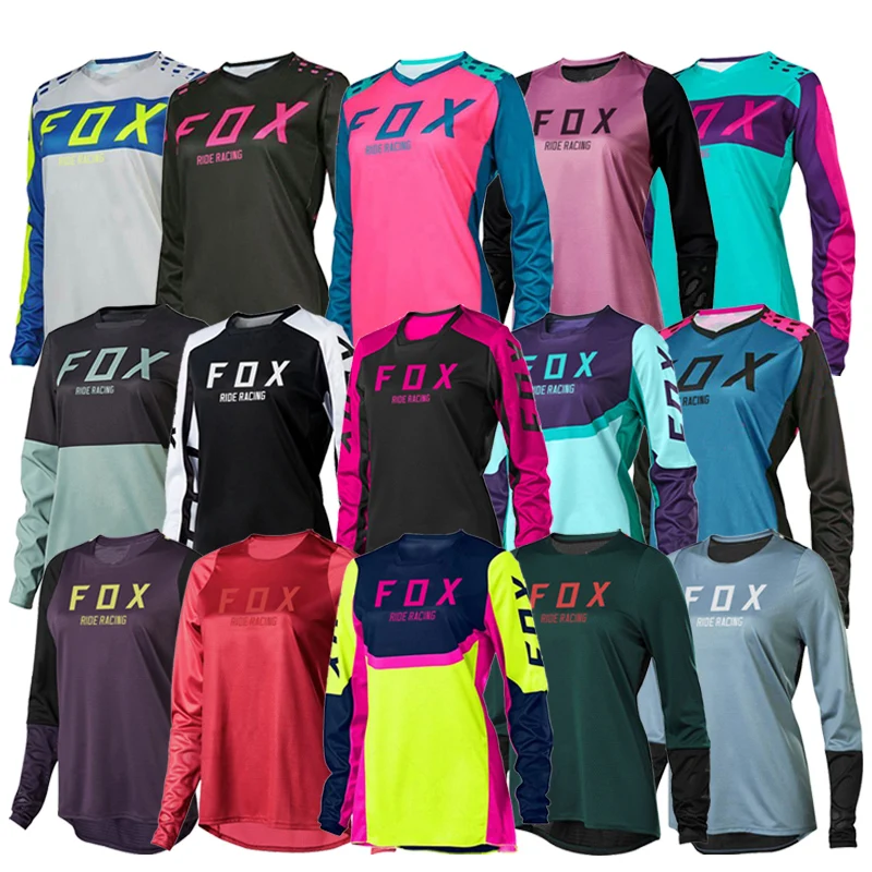 Downhill-Jersey-Mtb-Women-FOX-RIDE-RACING-Mountain-Bike-Clothing-Long ...
