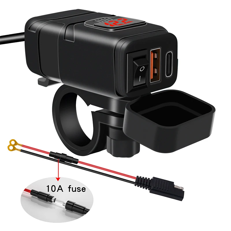 QC3-0-Motorcycle-USB-Charger-Handlebar-Fast-Charging-Waterproof-12V ...