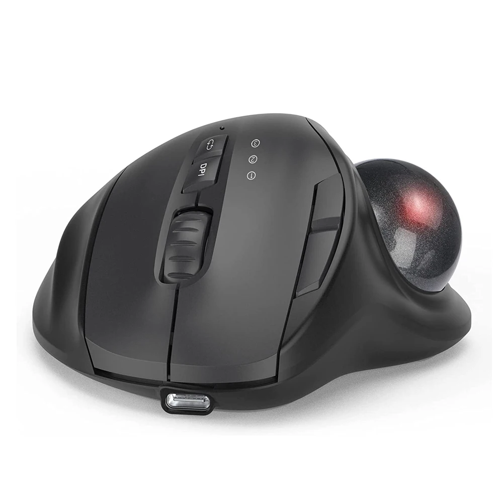 Seenda 2.4g Mouse Trackball Mouse Sem Fio Recarregável Ergonômico ...