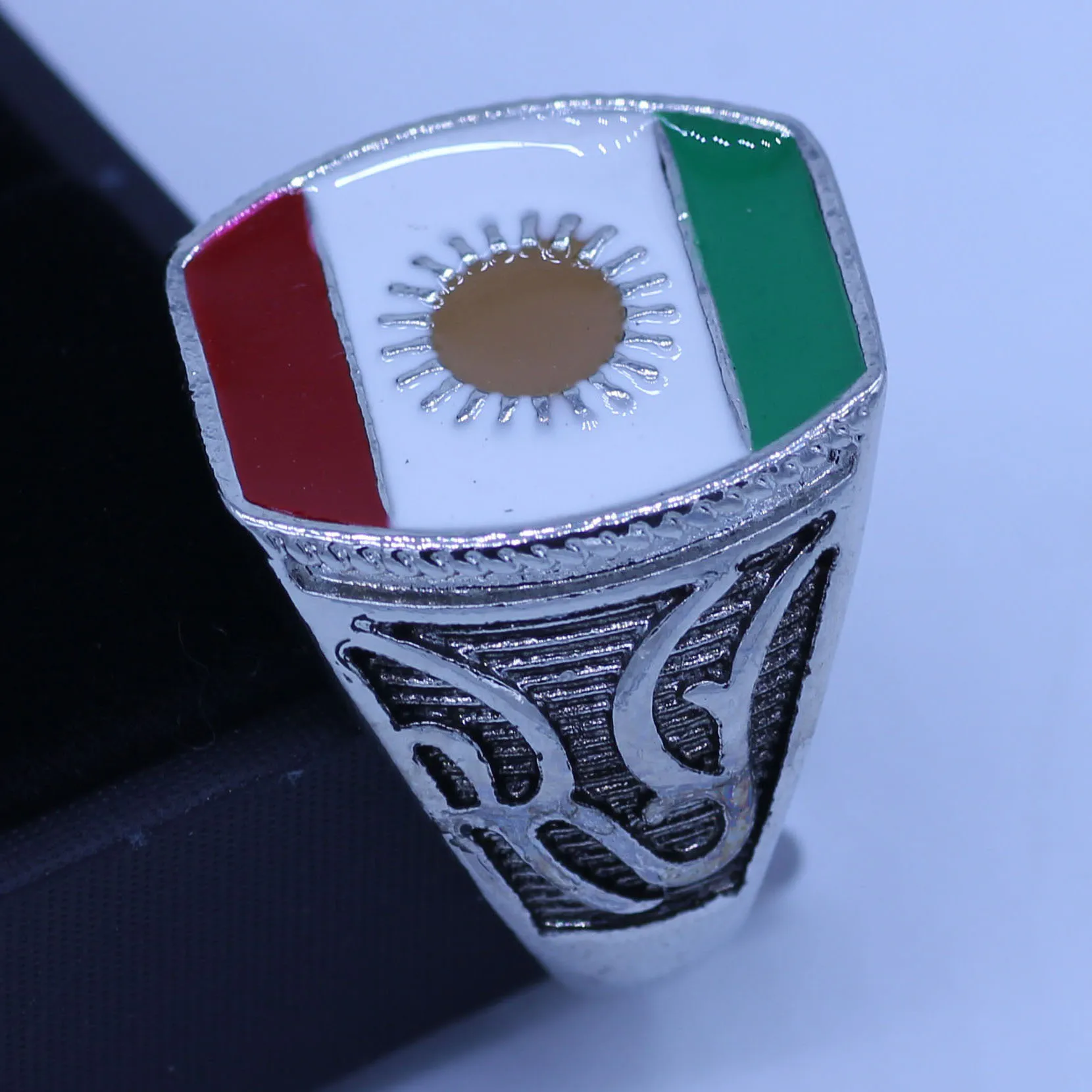 Aesthetic-Punk-Kurdish-Region-Flag-Ring-Vintatge-Ethnic-Style-Rings-for ...
