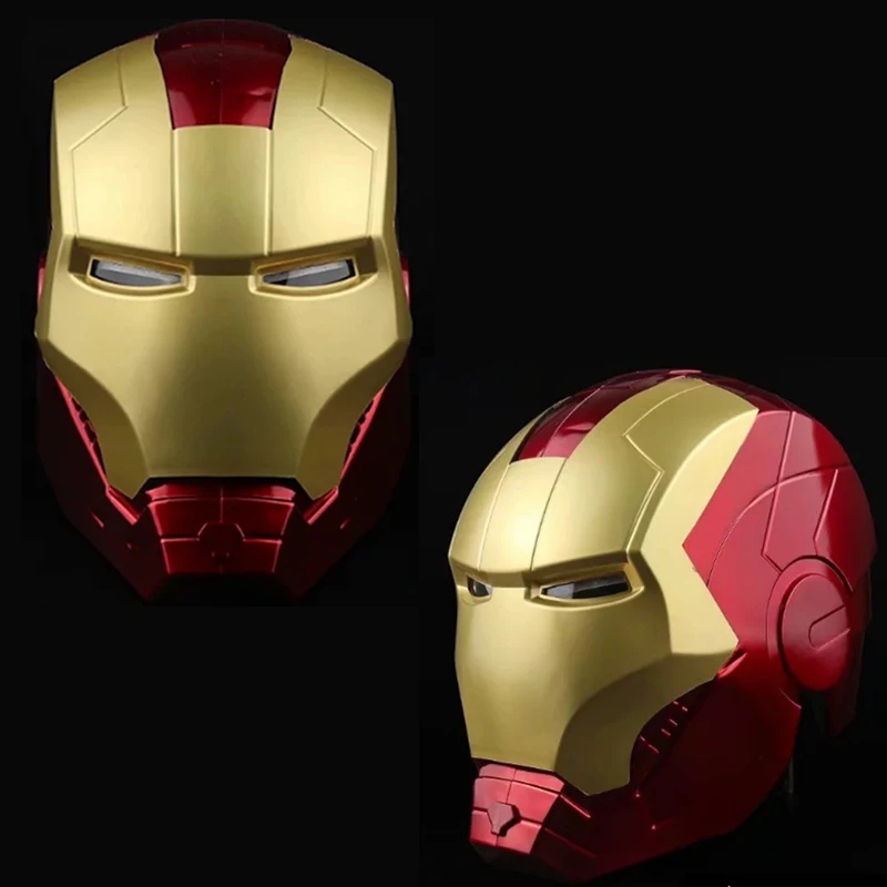 Marvel Avengers Iron Man Helmet Cosplay 1:1 Light Led Ironman Mask ...