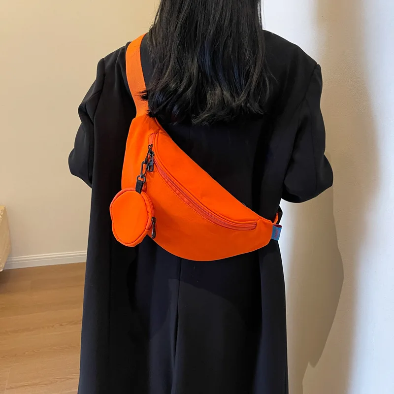 Black Yellow Orange Punk Hip Hop Crossbody Bag Men Women Street Casual ...