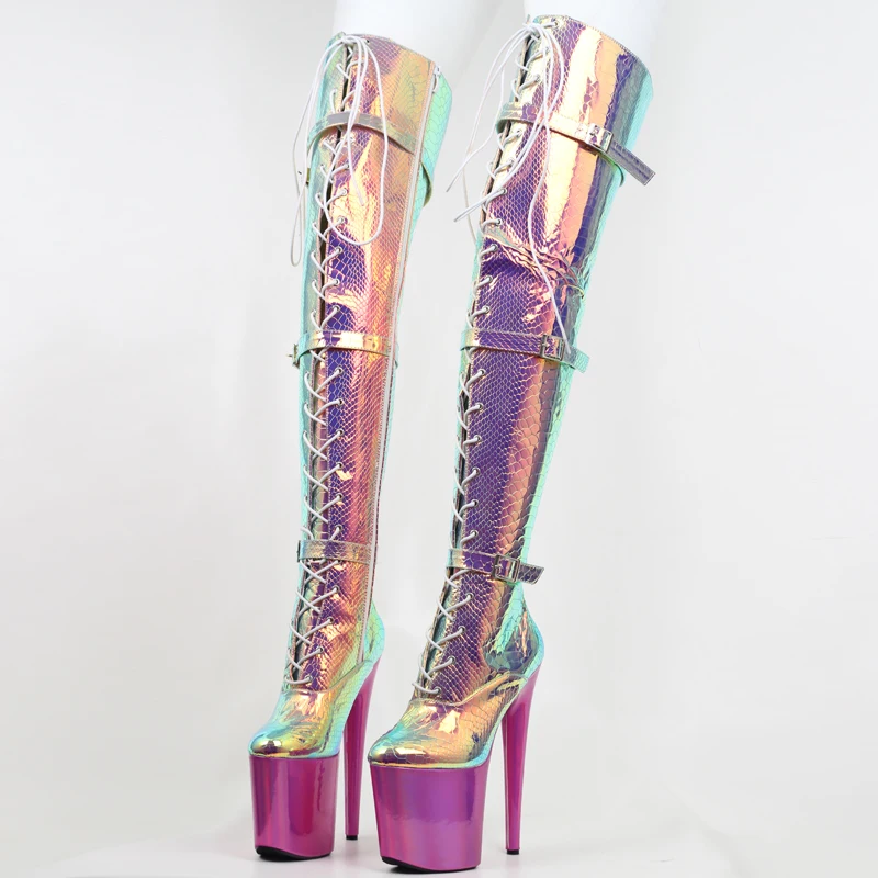 CACA-20CM-High-Heels-Women-Thigh-Boots-Men-Pole-Dance-Shoes-Snake ...