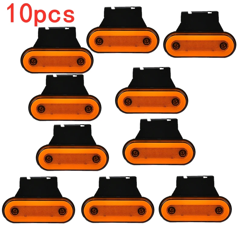 10pcs-4pcs-12V-24V-Truck-Side-Marker-Light-LED-Trailer-Lights-Reflector ...