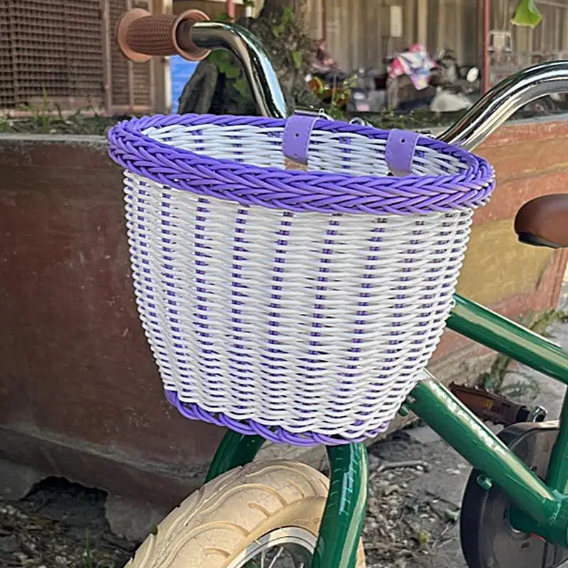Girls-Bicycle-Basket-Retro-Girl-Tricycle-Front-Basket-Waterproof-Wire ...