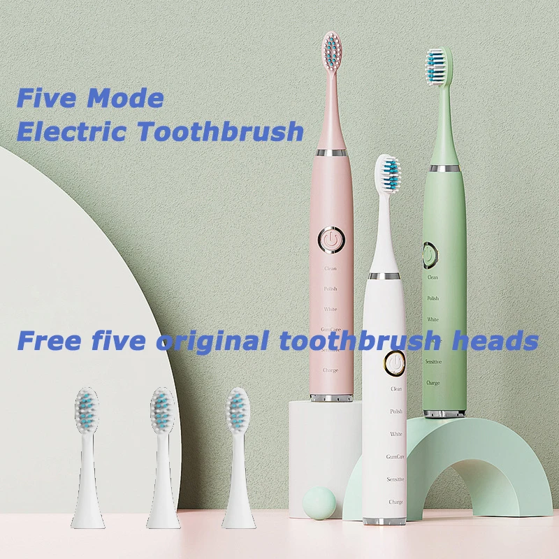 Sonic-Electric-Toothbrushes-for-Adults-Kids-Smart-Timer-USB ...