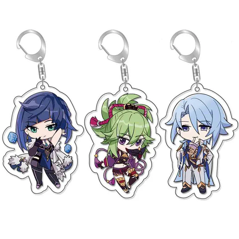 Genshin Impact Keychain New Figure Kuki Shinobu Yelan Kamisato Ayato ...
