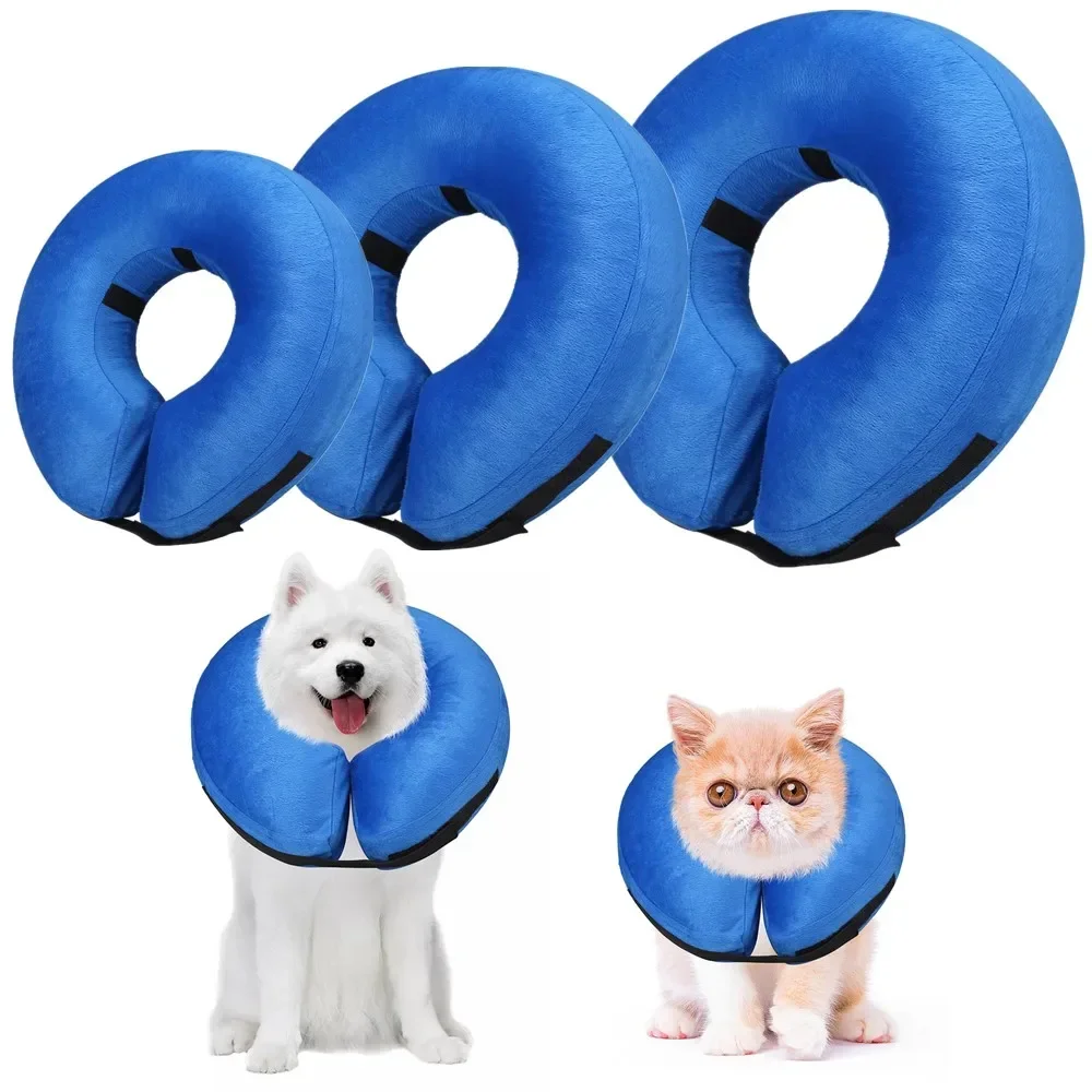 Dog Cones After Surgery, Protective Inflatable Dog Collar Pet Recovery ...