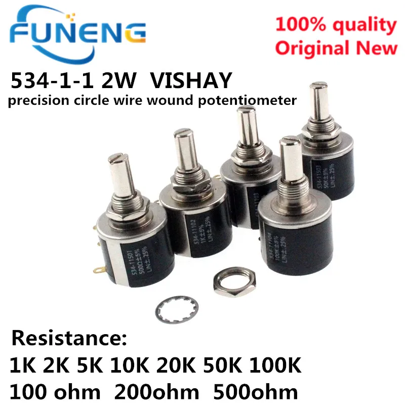 10PCS Mod 534-1-1 Spectorl Precision Coil Wire Wound Potentiometer 534 ...