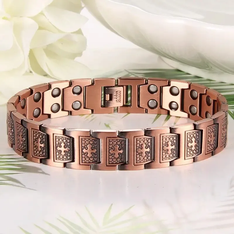 Men's Copper Magnetic Bracelet Elegant 99.99% Solid Copper Bracelets ...