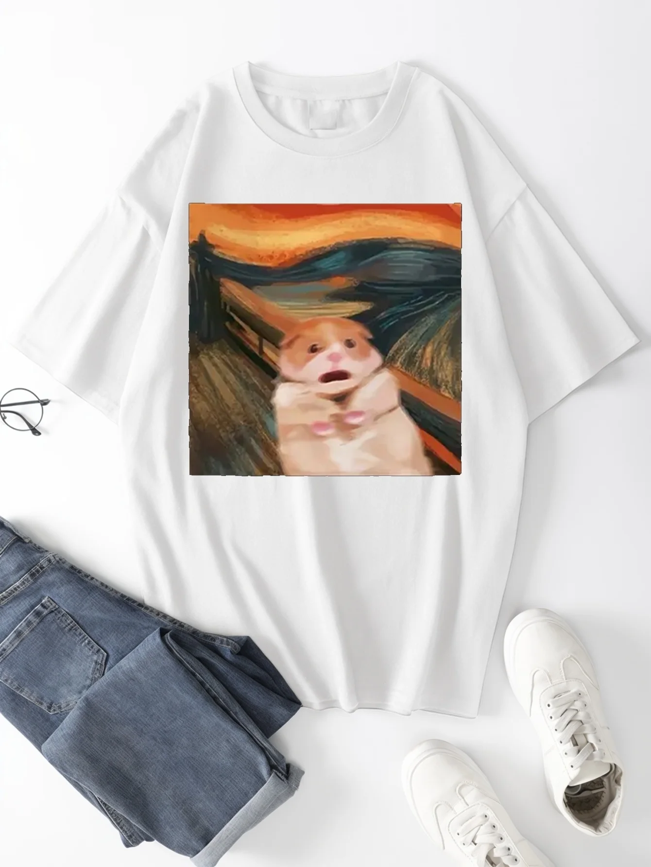 Camiseta-de-manga-corta-con-cuello-redondo-para-hombre-Top-creativo-con ...
