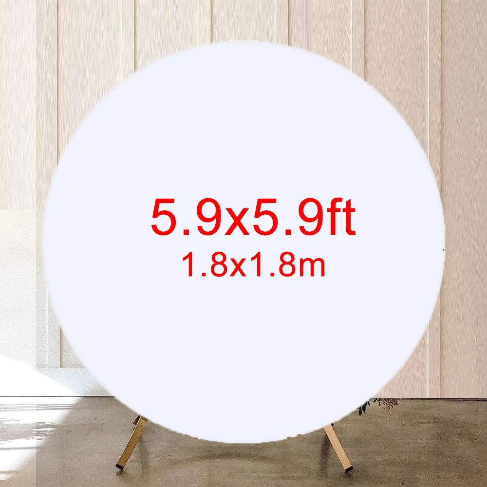 White-Round-Backdrop-Cover-Resilient-Elastic-White-Circle-Stand-Arch ...