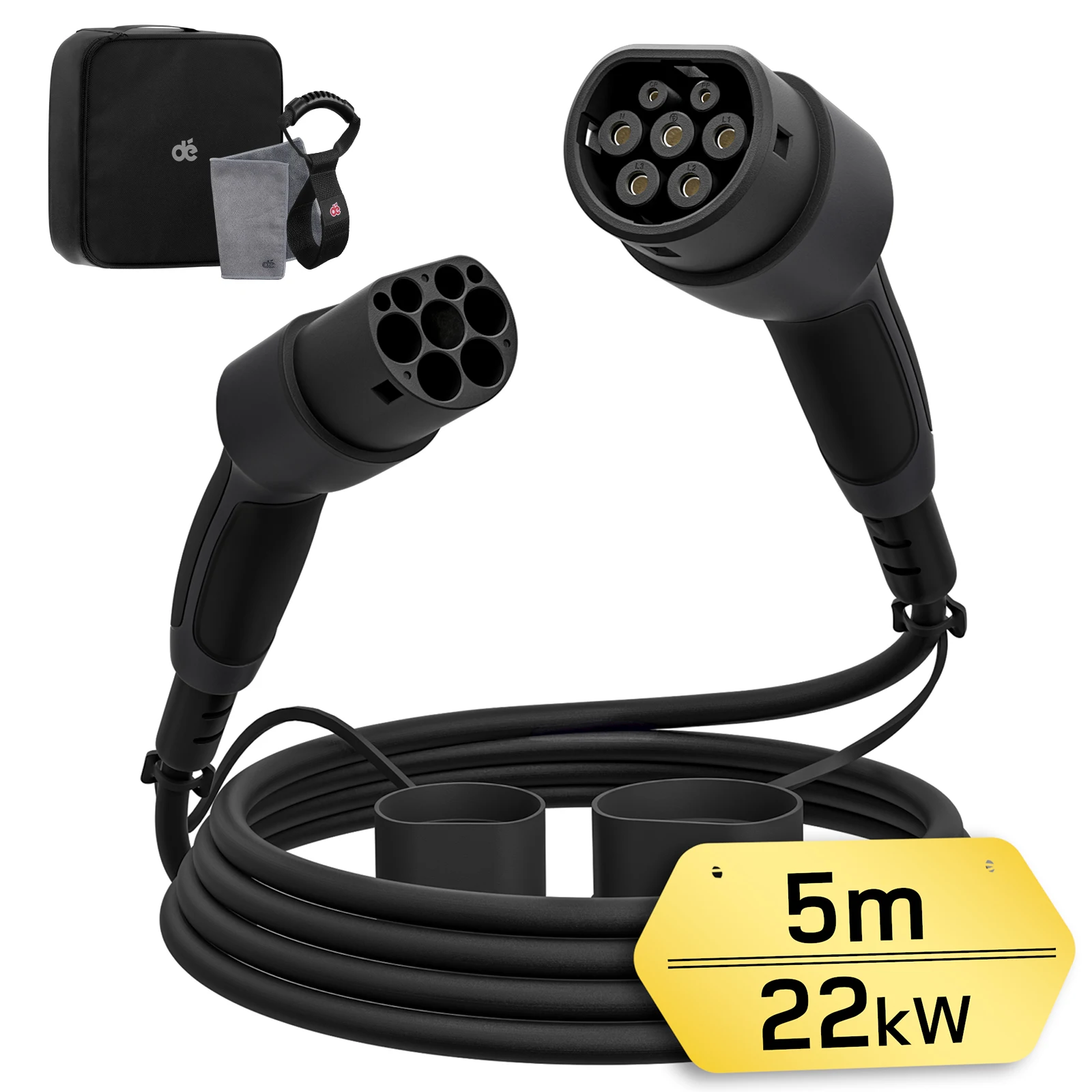 dé Type 2 to Type 2 EV Charging Cable 22kW 3-Phase 32A 5m 7m 10m EV ...
