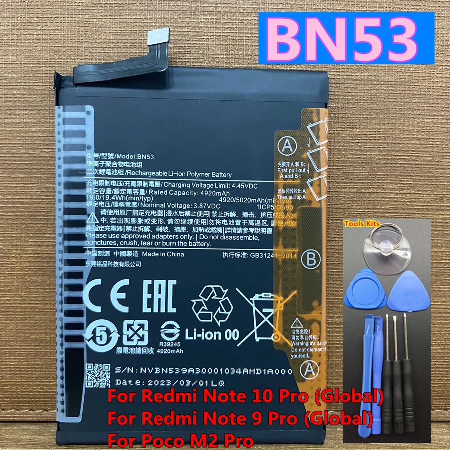 Bater-a-Original-para-Xiaomi-Redmi-Note-10-Pro-global-BN53-5020mAh ...