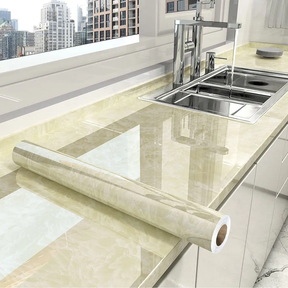 80Cm Marmer Behang Zelfklevend Waterdicht Contactpapier Voor Badkamer ...