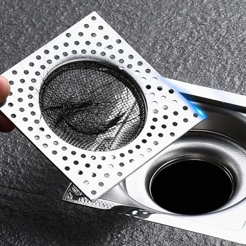 8cm-Stainless-Steel-Floor-Drain-Filter-Bathroom-Kitchen-Anti-clogging ...