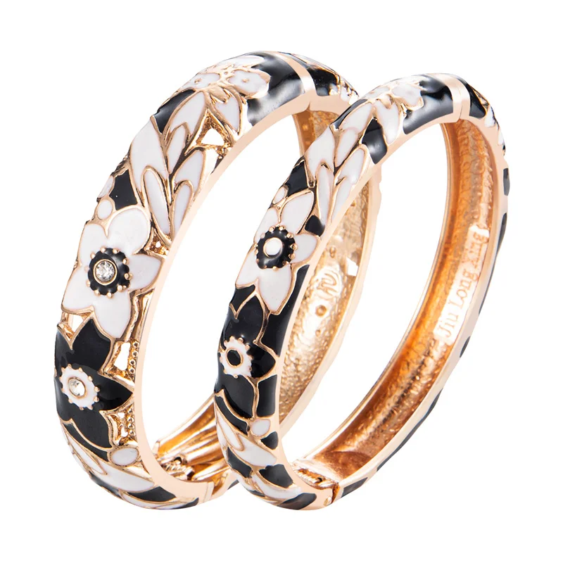 Bangle For Women Double Enamel Bangle Set Cloisonne Women's Jewelry ...