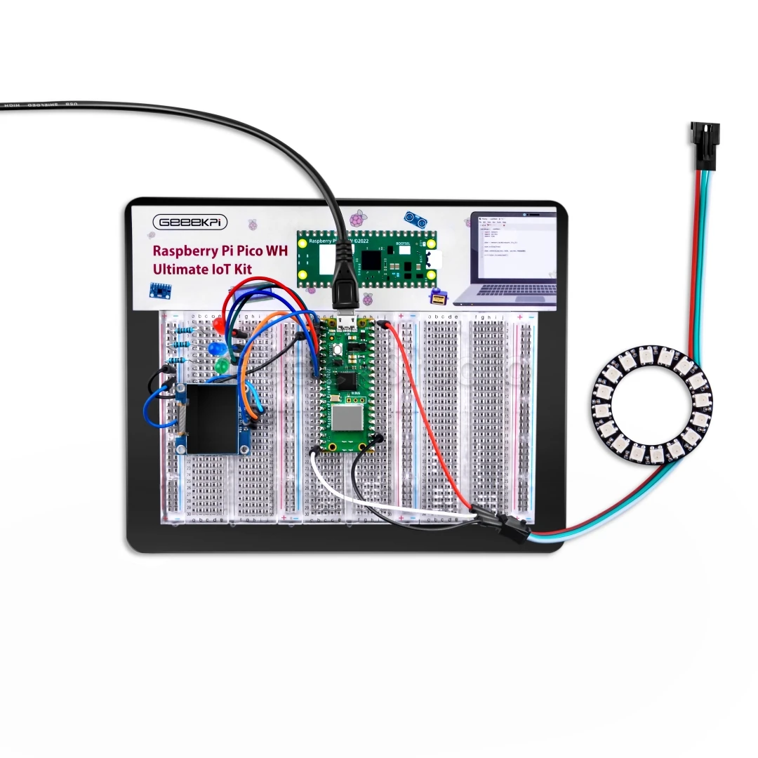 Raspberry Pi Pico WH IoT Starter Kit with Soldered Header Pin 、UPS OLED ...